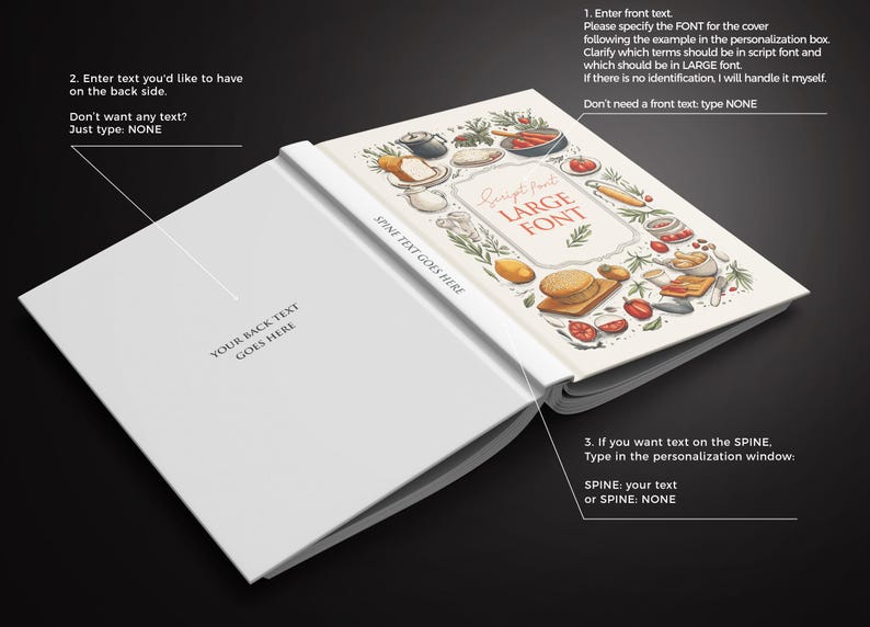 Personalized Recipe Book: Custom Cookbook for Family Recipes - Etsy
