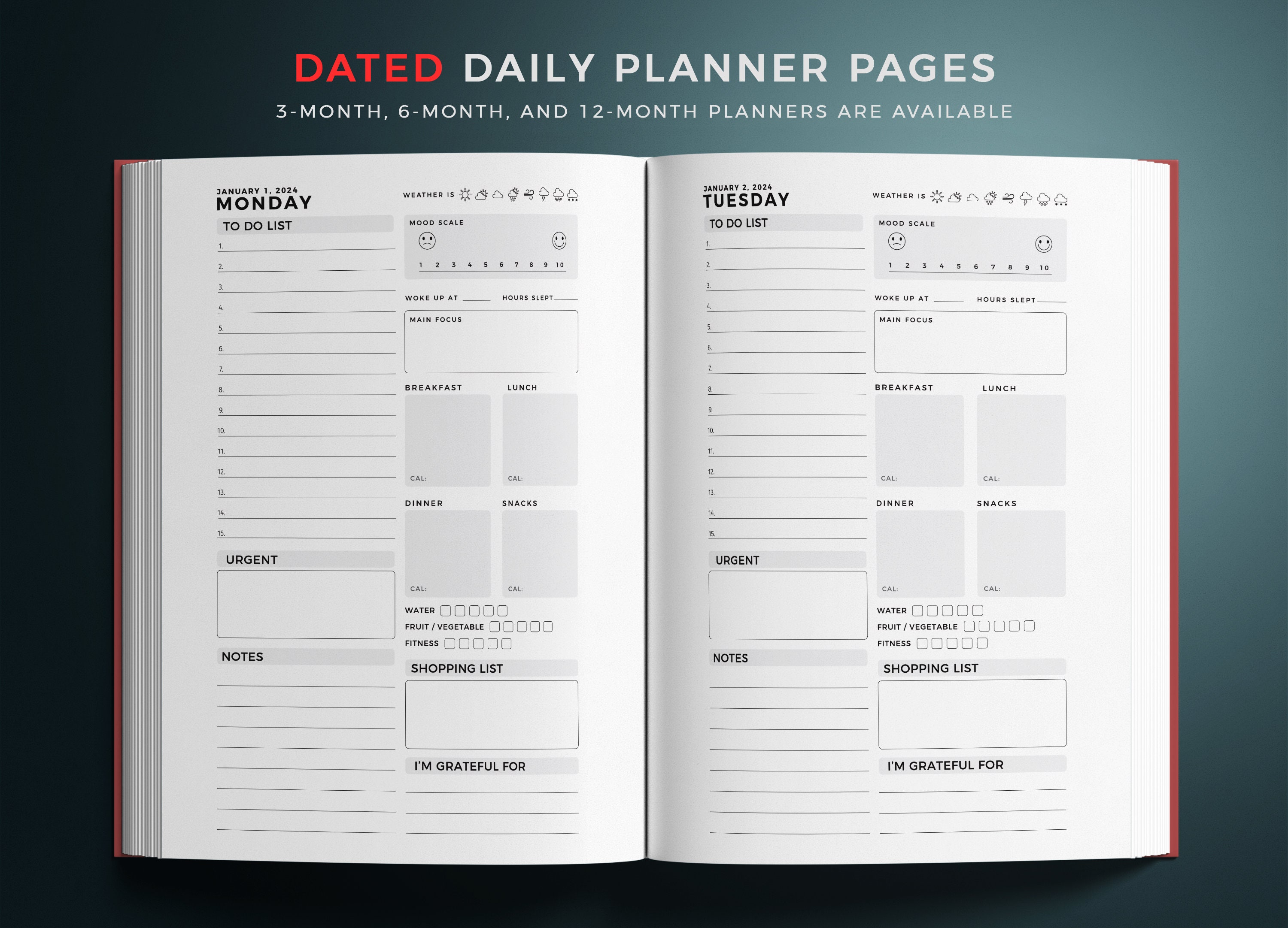 2026–2027 Personalized Daily Planner for Her - Productivity Planner ...