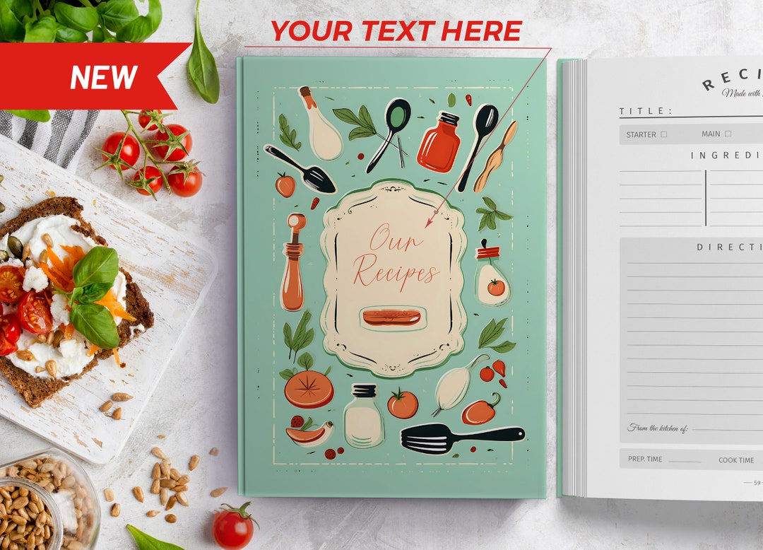 Write Your Own 114 or 228 Recipes-personalized Blank Cookbook With ...
