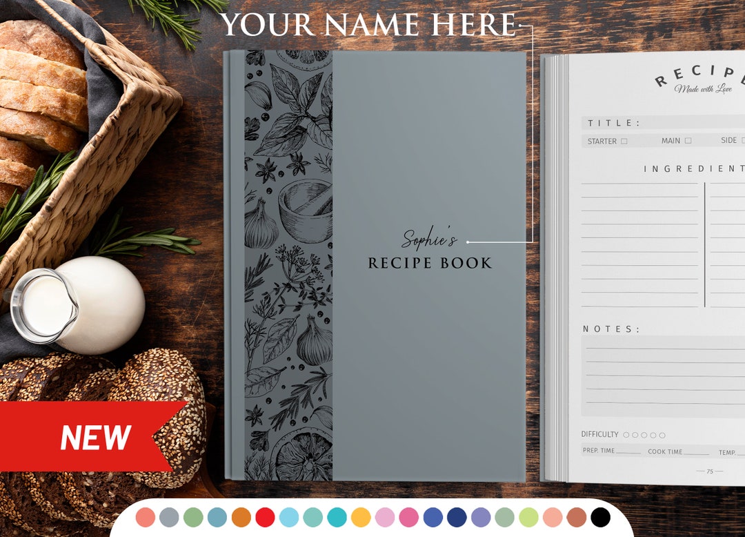 Personalized Recipe Book: Custom Kitchen Conversions, 228 Pages - Etsy
