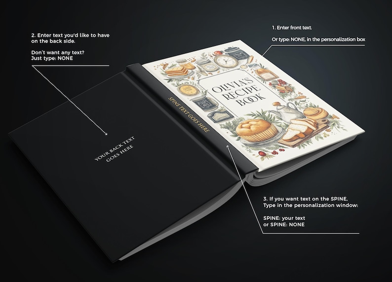 Personalized Recipe Journal: Custom Blank Cookbook, Gift for Mom - Etsy