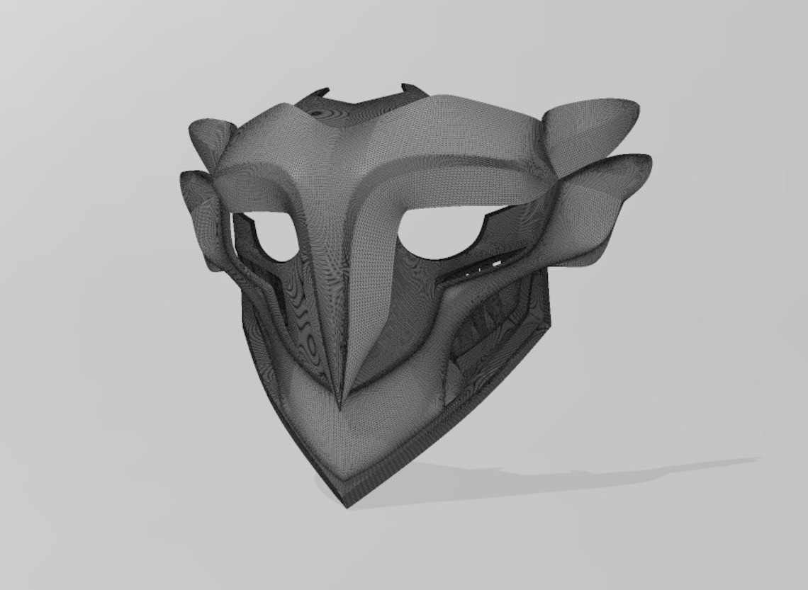 Ekko Firelight Mask Arcane 3D STL File - Etsy Singapore