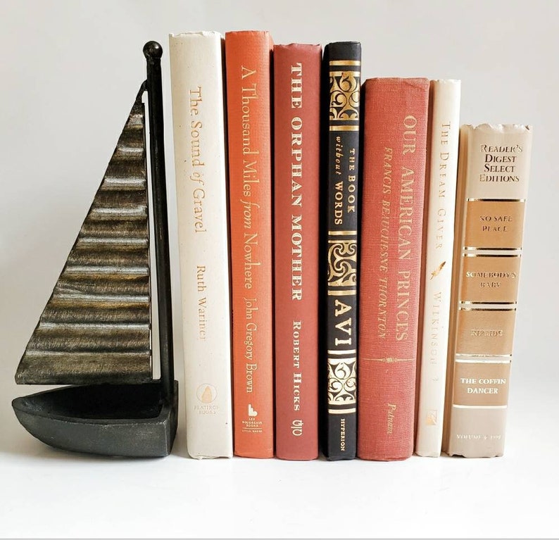 Neutral Stack of Books for Decorating in Cream, Gold, and Chai Spice ...