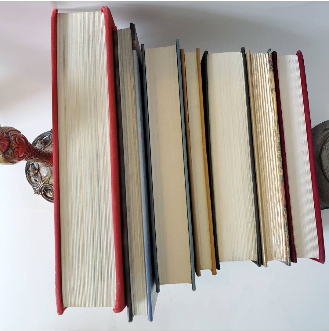 Modern Mystic Stack of Books Bookshelf Decor Art the Mists - Etsy