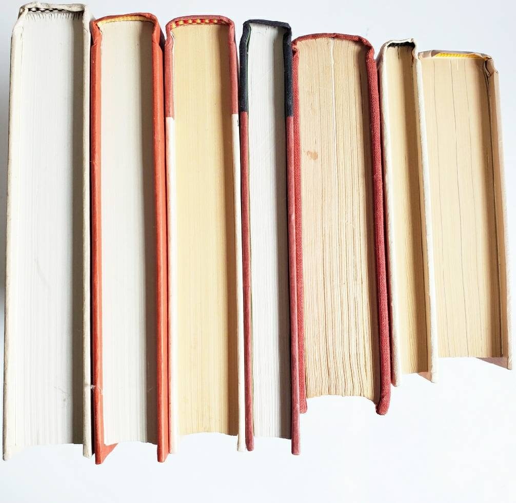 Neutral Stack of Books for Decorating in Cream, Gold, and Chai Spice ...