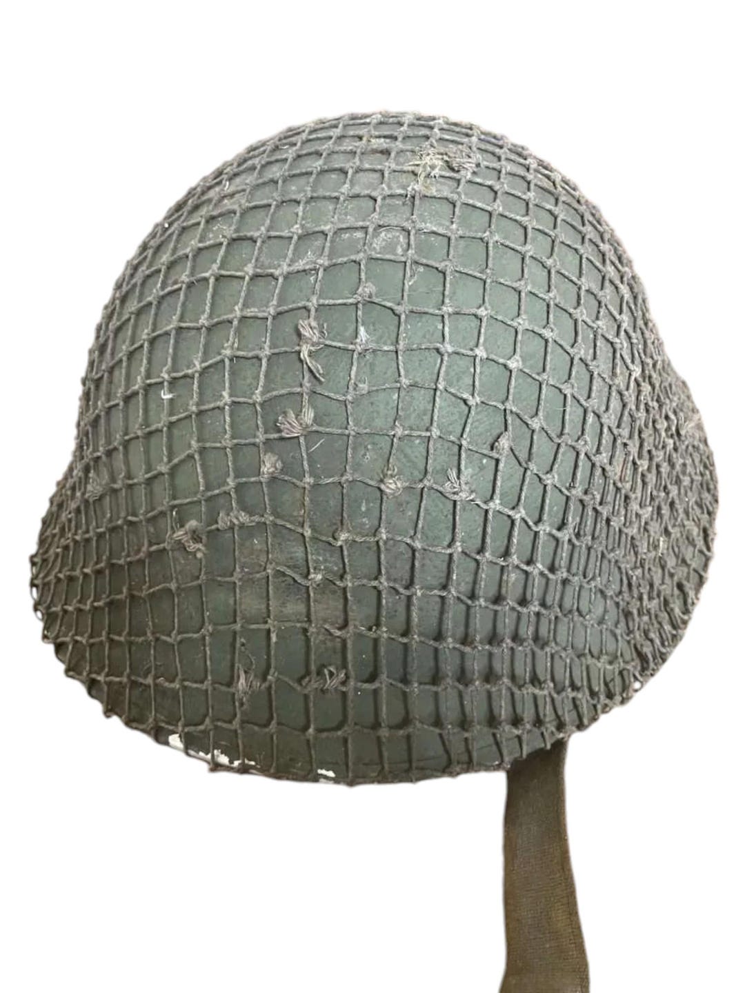 Original WW11 Army Combat Helmet: 1940s Metal Headgear With Camouflage ...