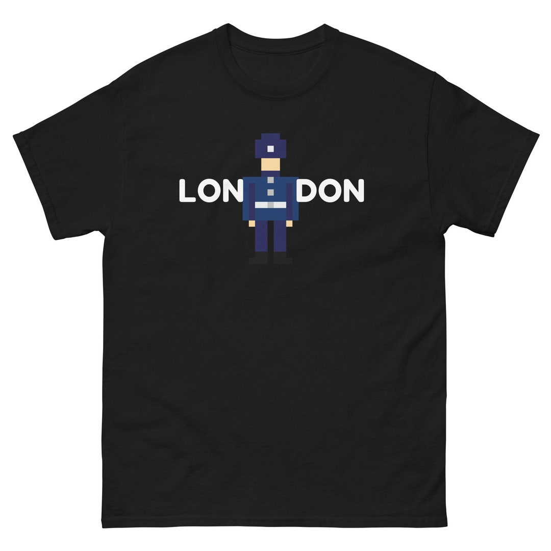 London Pixelated Police Officer PC Bobby Classic Tee - Etsy UK