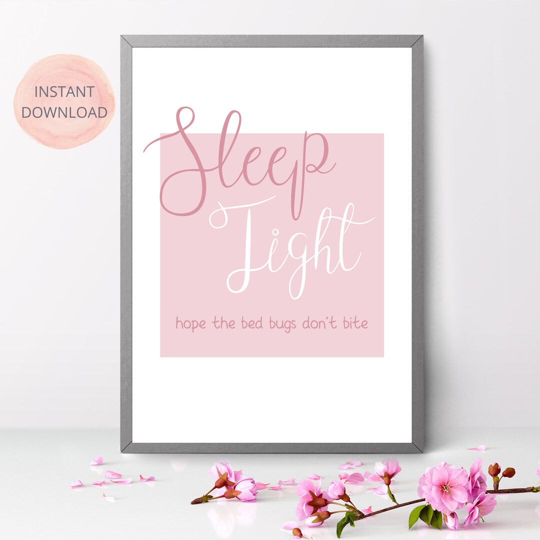 Sleep Tight Print | Bedroom Prints | Bedtime Quotes and Phrases ...