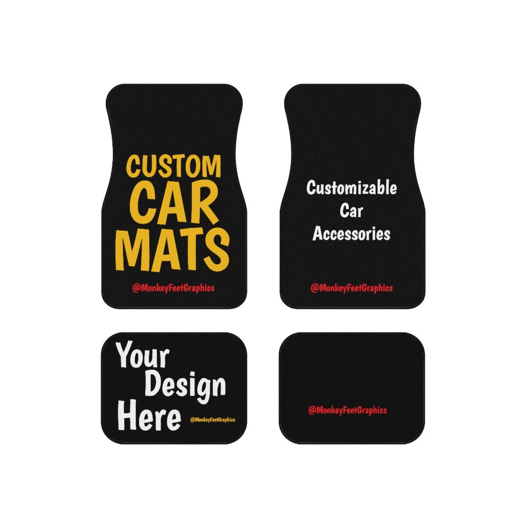 Set of 4 Custom Car Floor Mats Accessories Interior Vehicle Décor ...