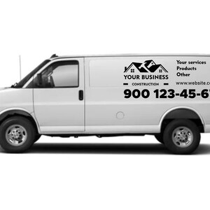 2pcs Custom Commercial Truck Decal for Construction Business ...