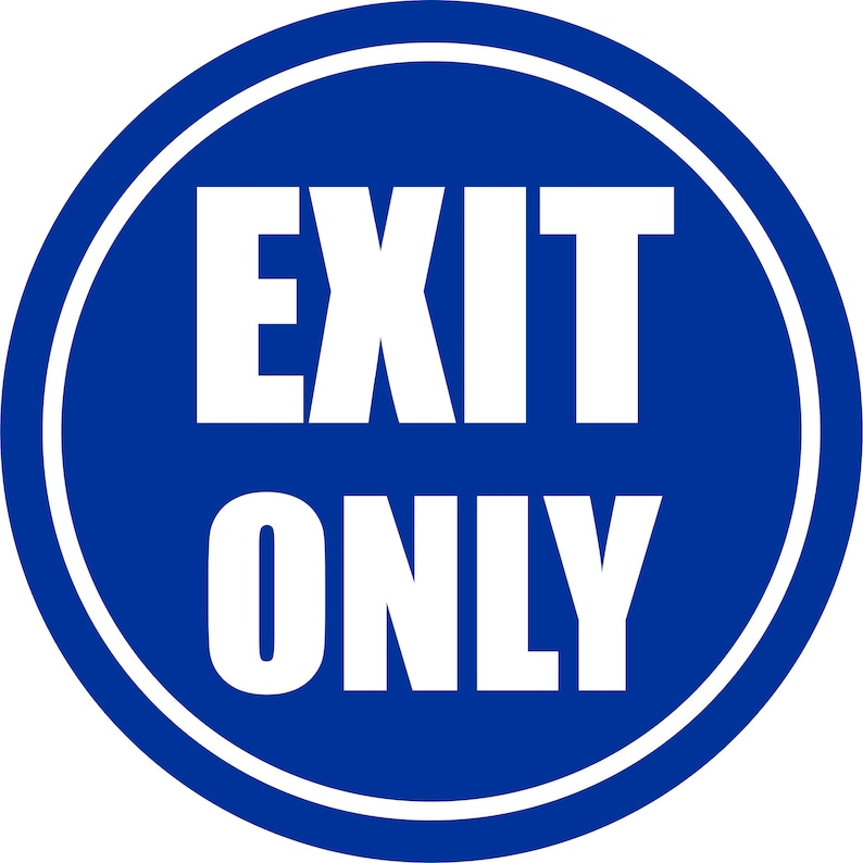Pack Floor Vinyl Decals Exit Only Stickers Commercial - Etsy