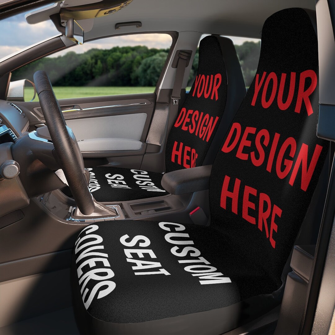 Personalized Car Seat Covers, Customizable Set of Seat Covers, Car ...