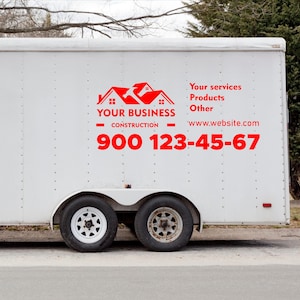 2pcs Custom Commercial Truck Decal for Construction Business ...