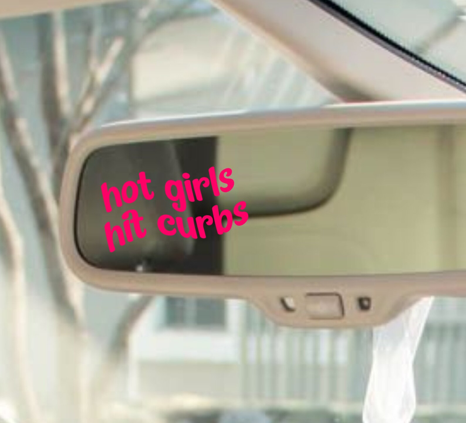 Hot Girls Hit Curbs Mirror Decal Vinyl Funny Car Truck Window Sticker ...