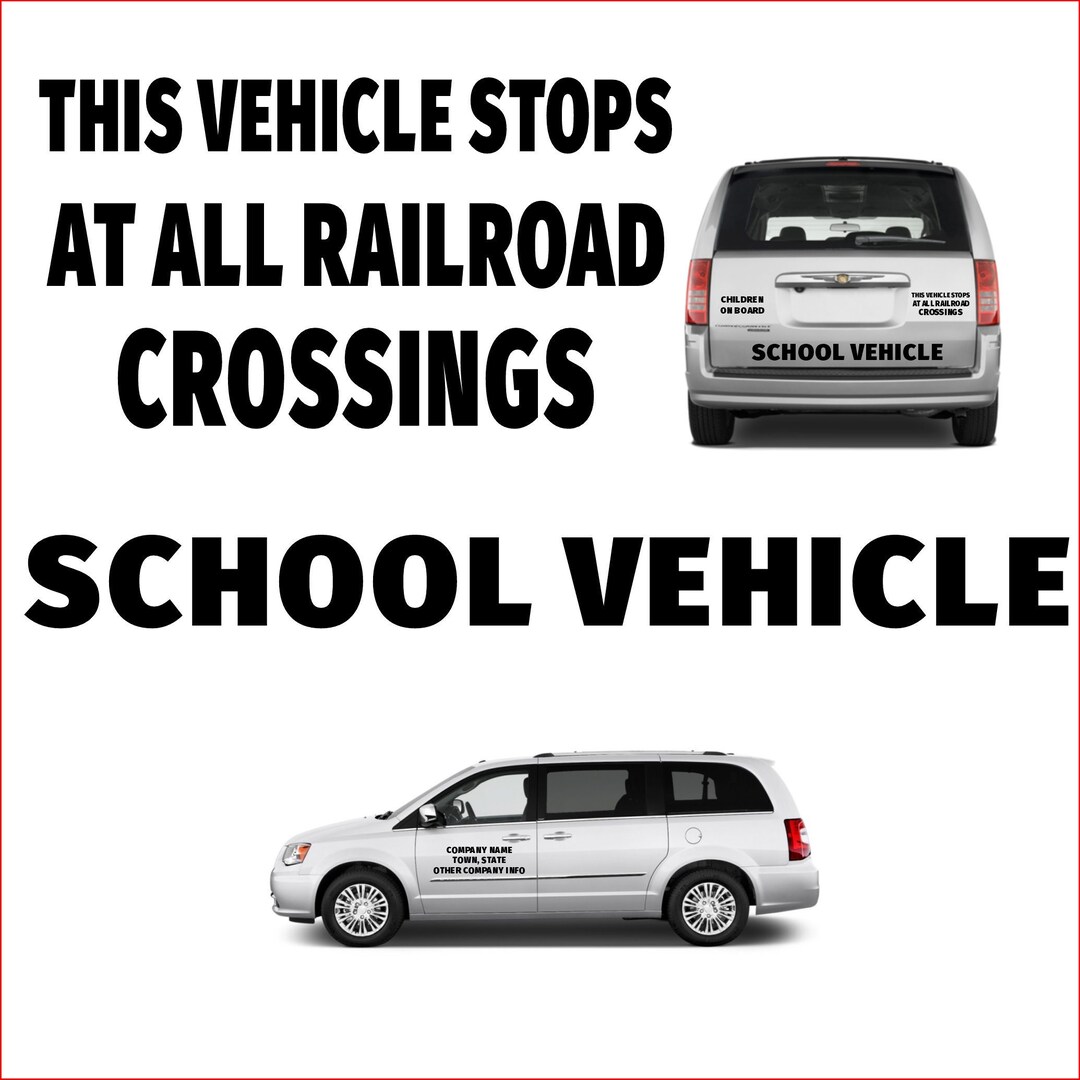 SET School Vehicle Decals Custom Vinyl Lettering Sticker Business ...