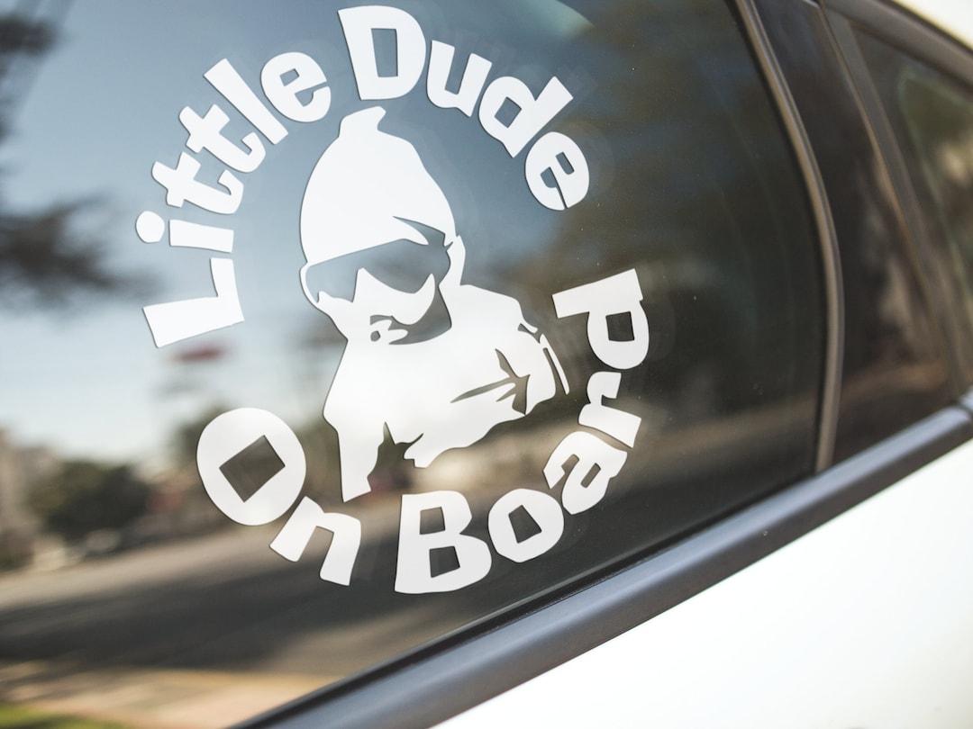 Little Dude on Board Baby in Car Vinyl Car Truck Decal Window Sticker ...