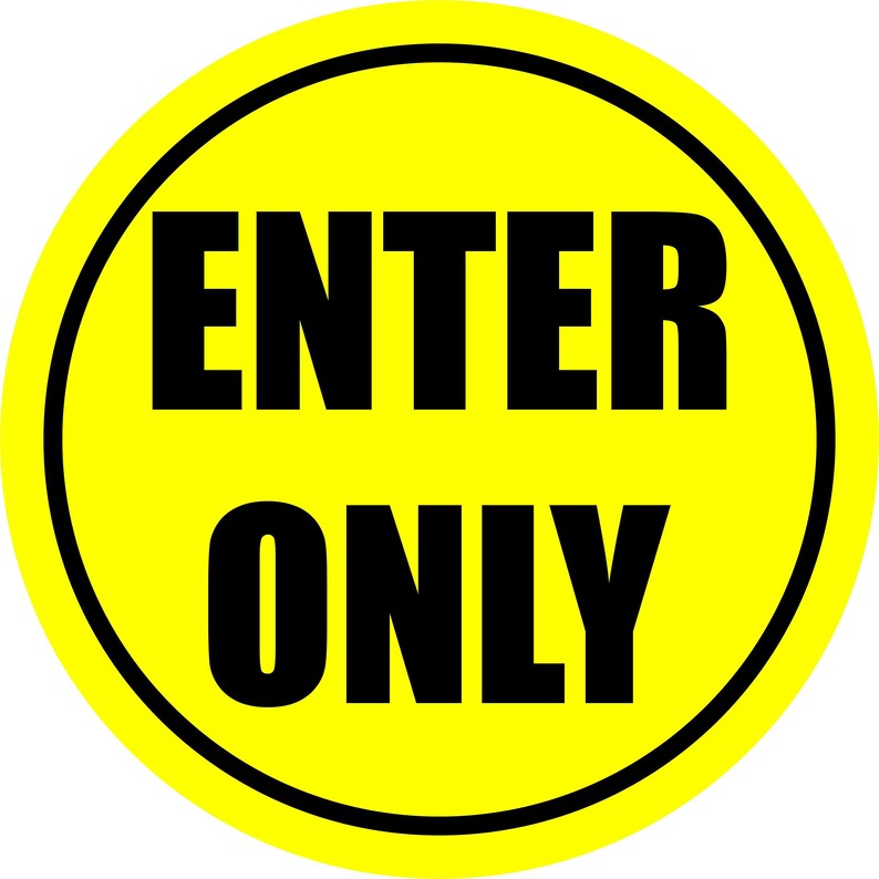 Pack Floor Vinyl Decals Enter Only Stickers Commercial - Etsy