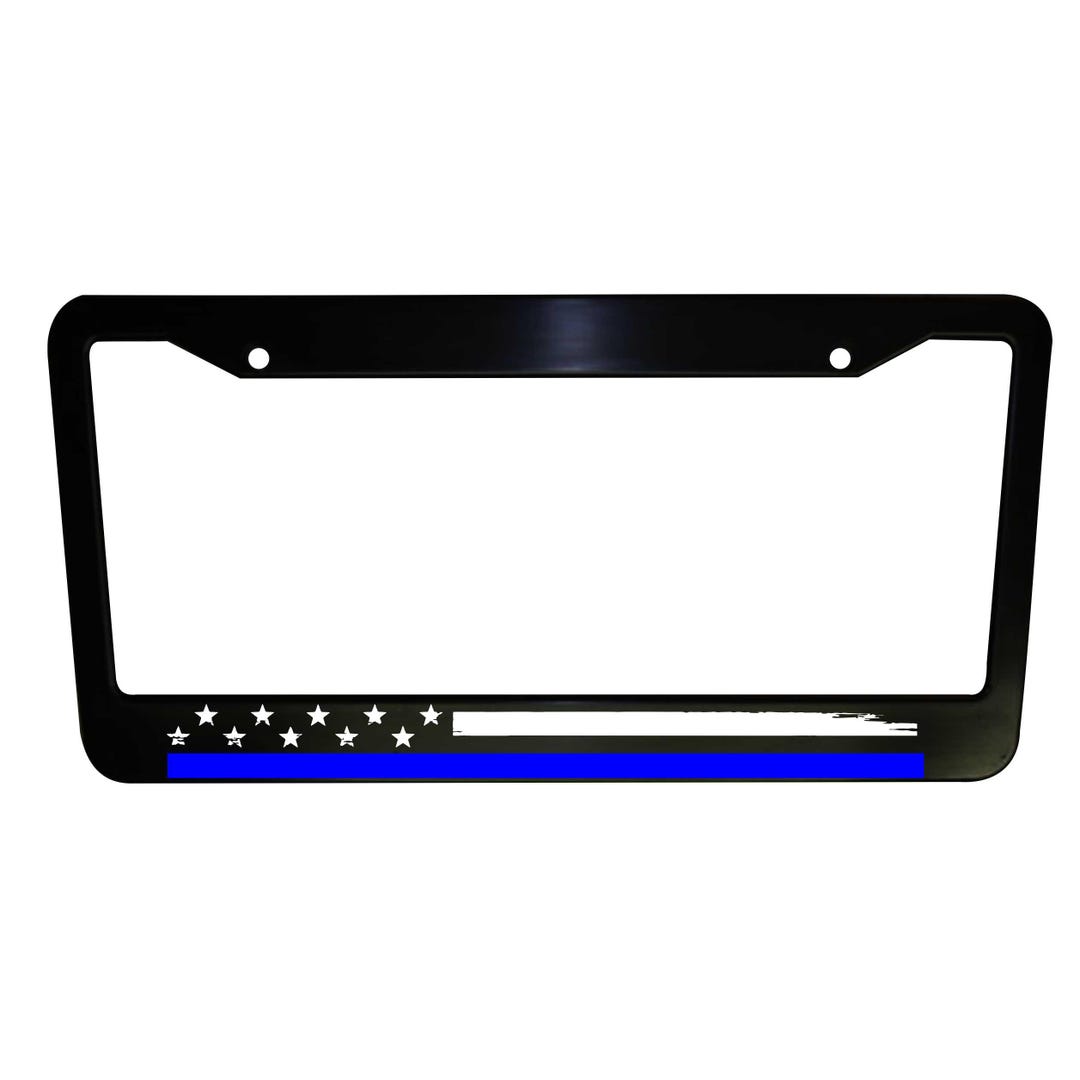 Thin Blue Line Police Car License Plate Frame, Back the Blue Support ...