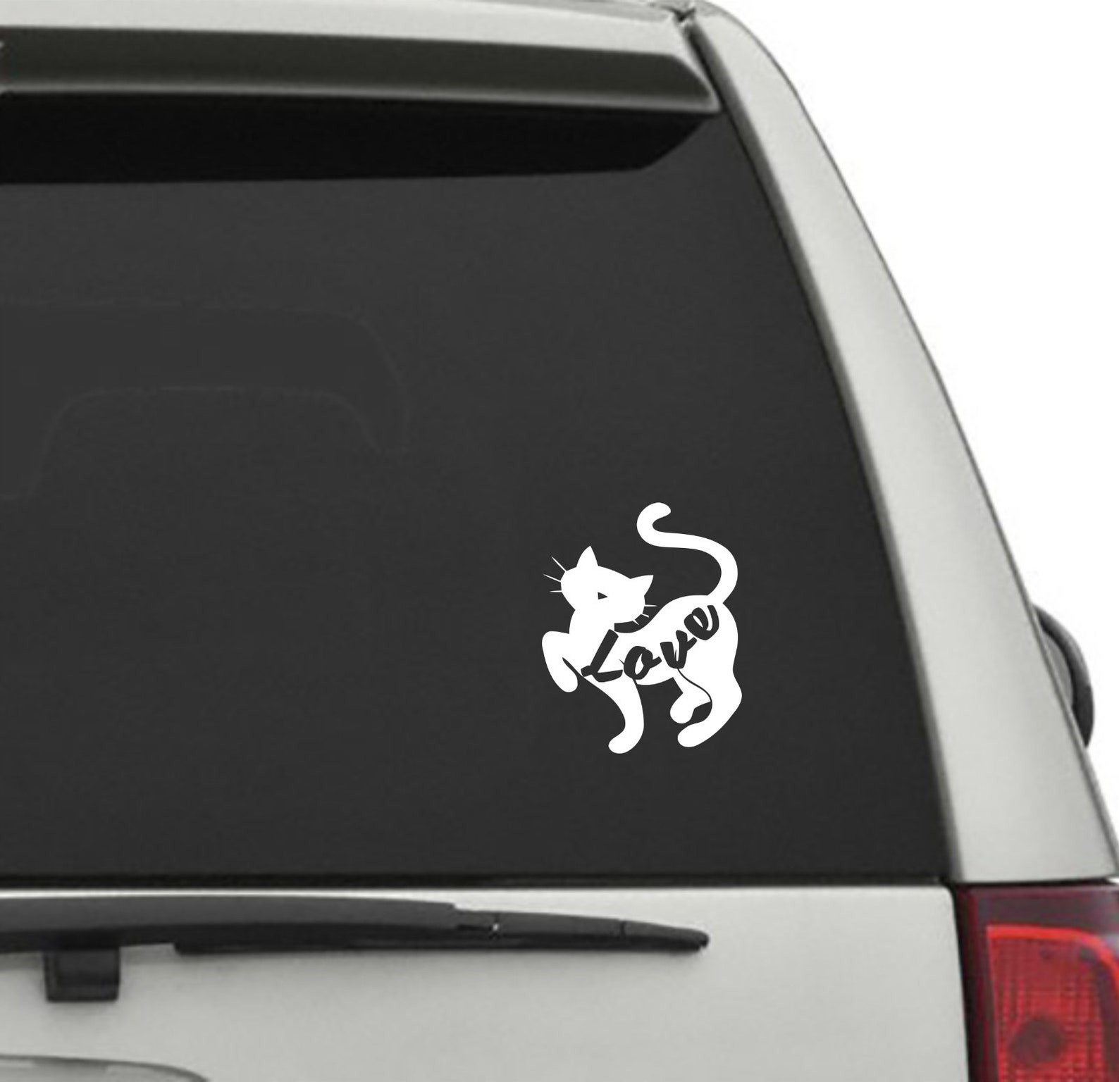 LOVE Cat Vinyl Car Truck DECAL Window Vehicle STICKER Pet - Etsy