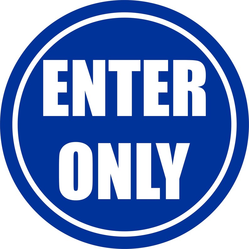 Pack Floor Vinyl Decals Enter Only Stickers Commercial - Etsy