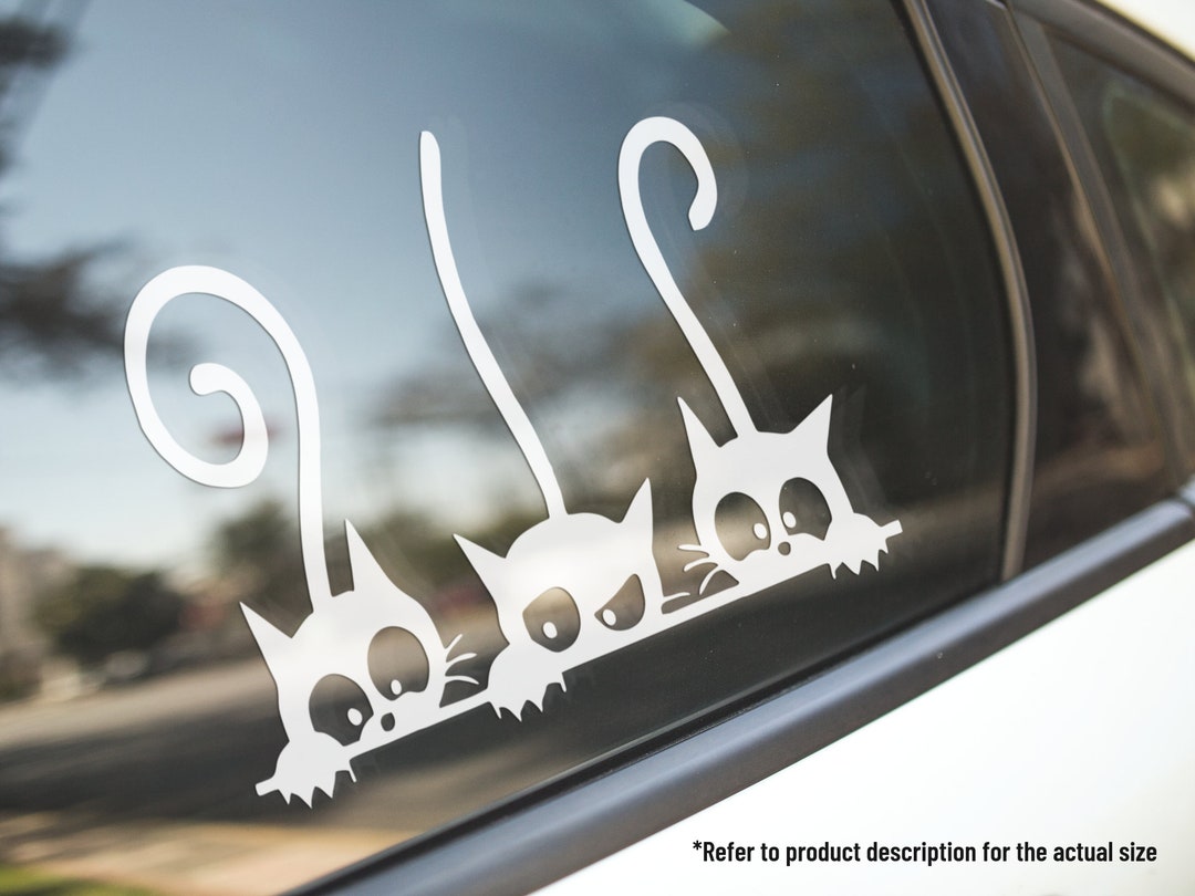 Cats Peeking Vinyl Car Truck Decal Window Sticker Vehicle Parts Car ...