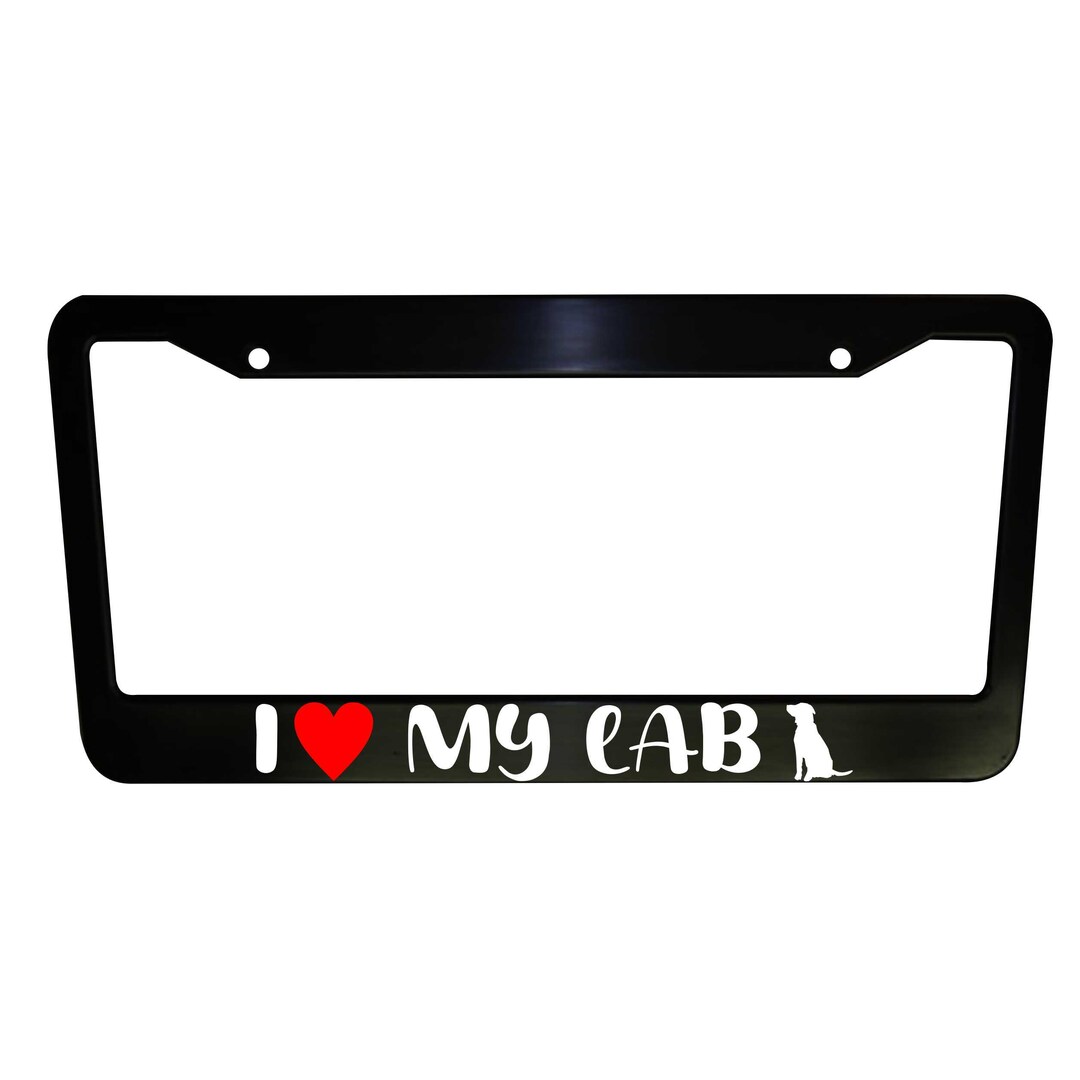 Labrador License Plate Frame, Dog Mom Car Plate Frame, Plastic or ...