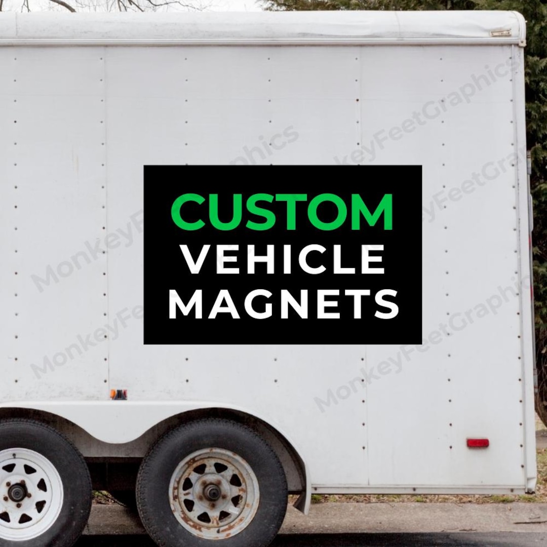 Set of 2 - Custom Vehicle Magnet for Business Advertising, Car Door ...