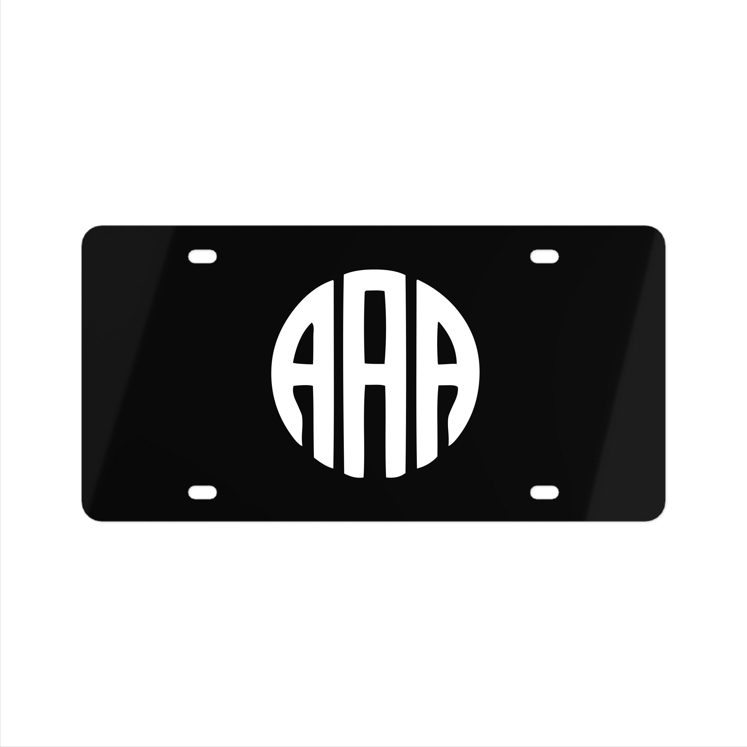 Custom Monogram Car Plate Aluminum License Plate Truck Auto Van ...