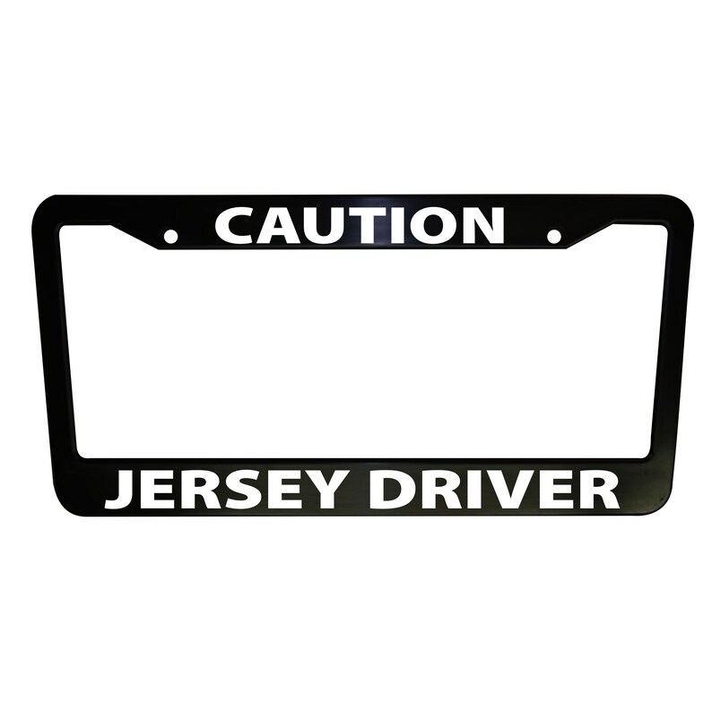 Caution Jersey Driver License Plate Frame - Funny Car Accessories - Etsy