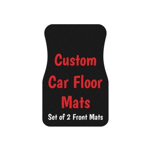 Set of 2 Custom Front Car Mats Personalized Vehicle Accessories Auto ...
