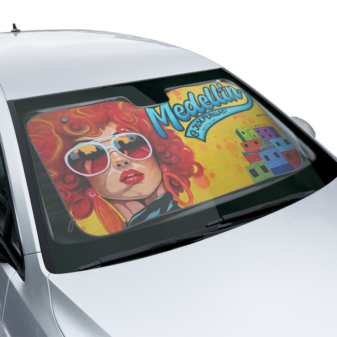 Medellin Art Car Sun Shades Colombia Comuna 13 Graffiti Vehicle ...