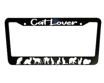 Cute Cat License Plate Frame - Etsy