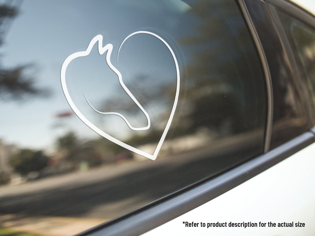 Horse Heart Vinyl Car Truck Decal Window Sticker Vehicle Parts Car ...