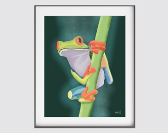 Tree Frog Print - Etsy