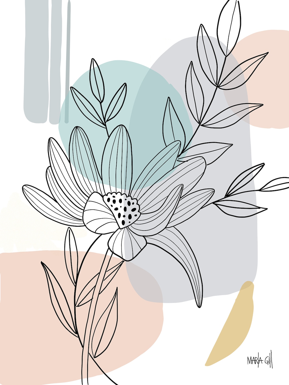 A Set of Two Minimalist Line Art Downloadable Files, Digital Art ...