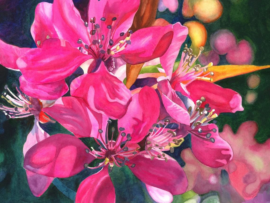 Rhododendron Watercolor Print Fine Art Print Botanical Wall - Etsy Canada