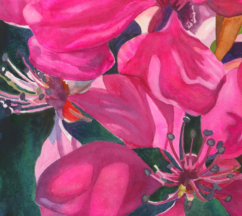 Rhododendron Watercolor Print Fine Art Print Botanical Wall - Etsy Canada