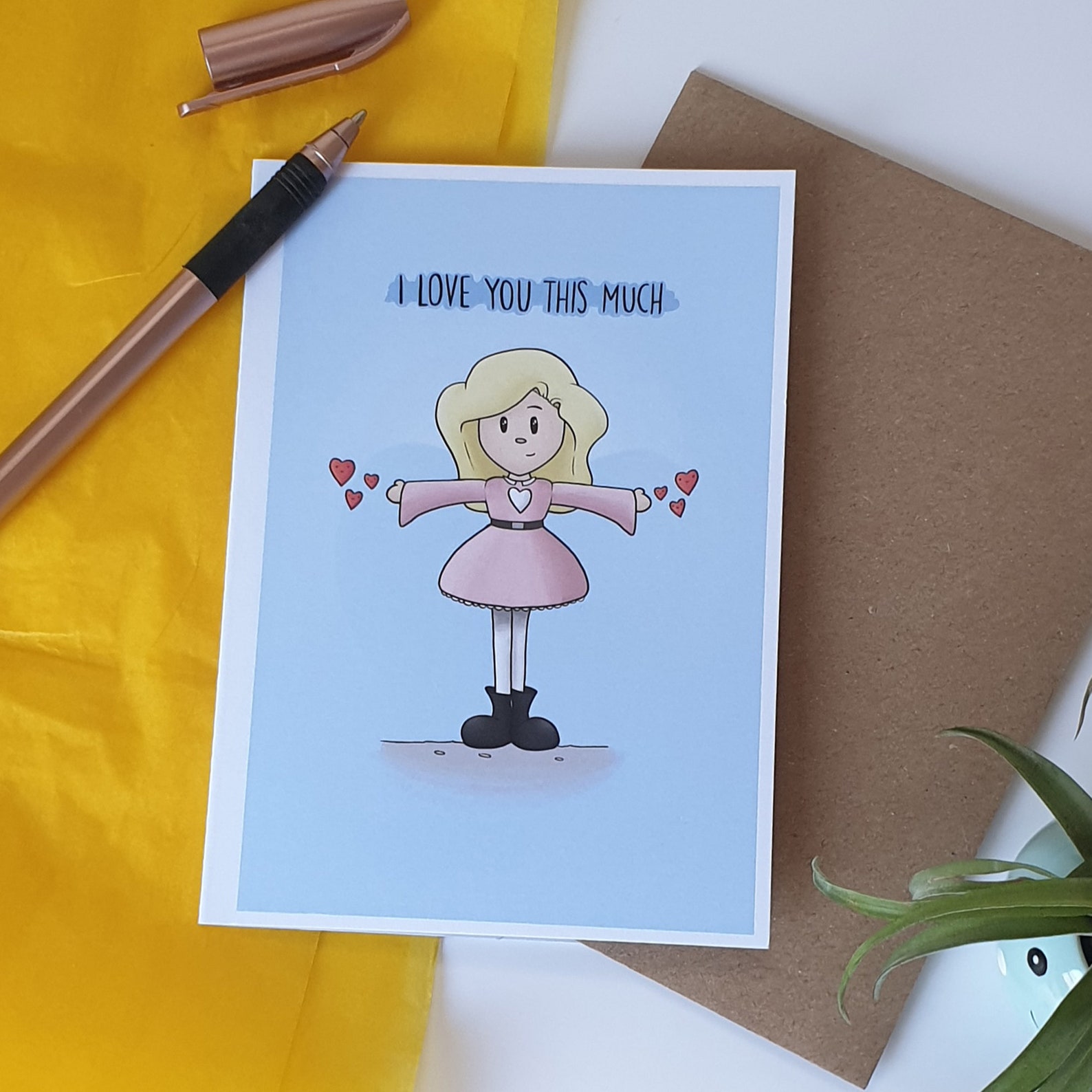 Greeting Card 'I Love You This Much' - Etsy
