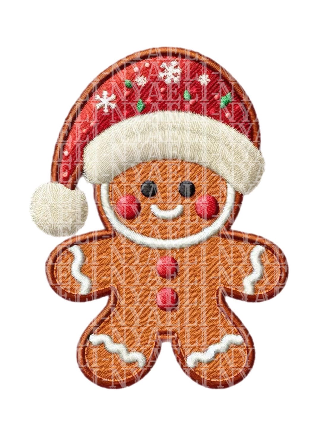 Gingerbread Man - Embroidered Style - Etsy