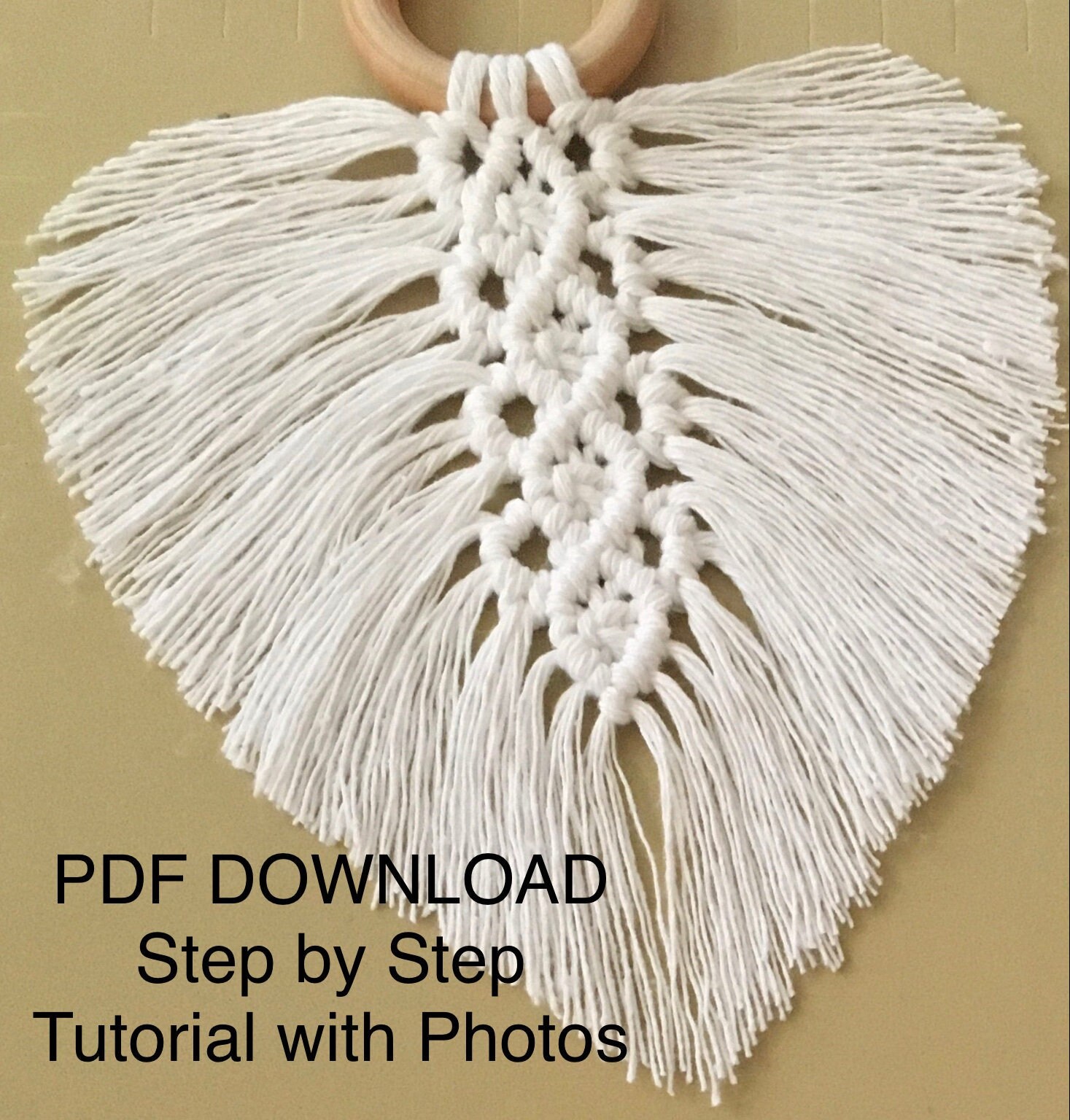 Macrame Leaf/feather PDF File Tutorial With Step by Step - Etsy