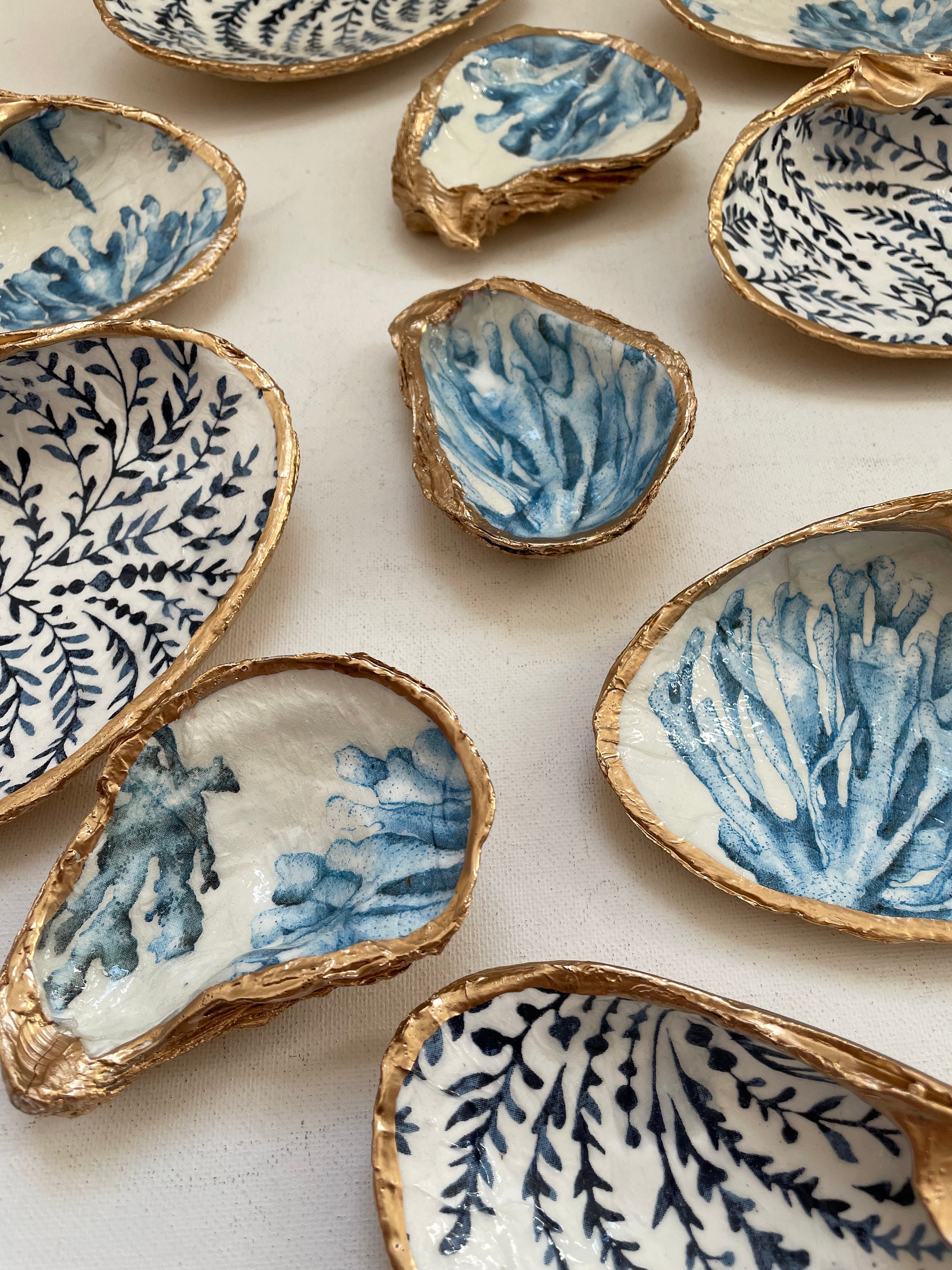 Serena & Lily-inspired Decoupage Shell Trinket Dish - Etsy