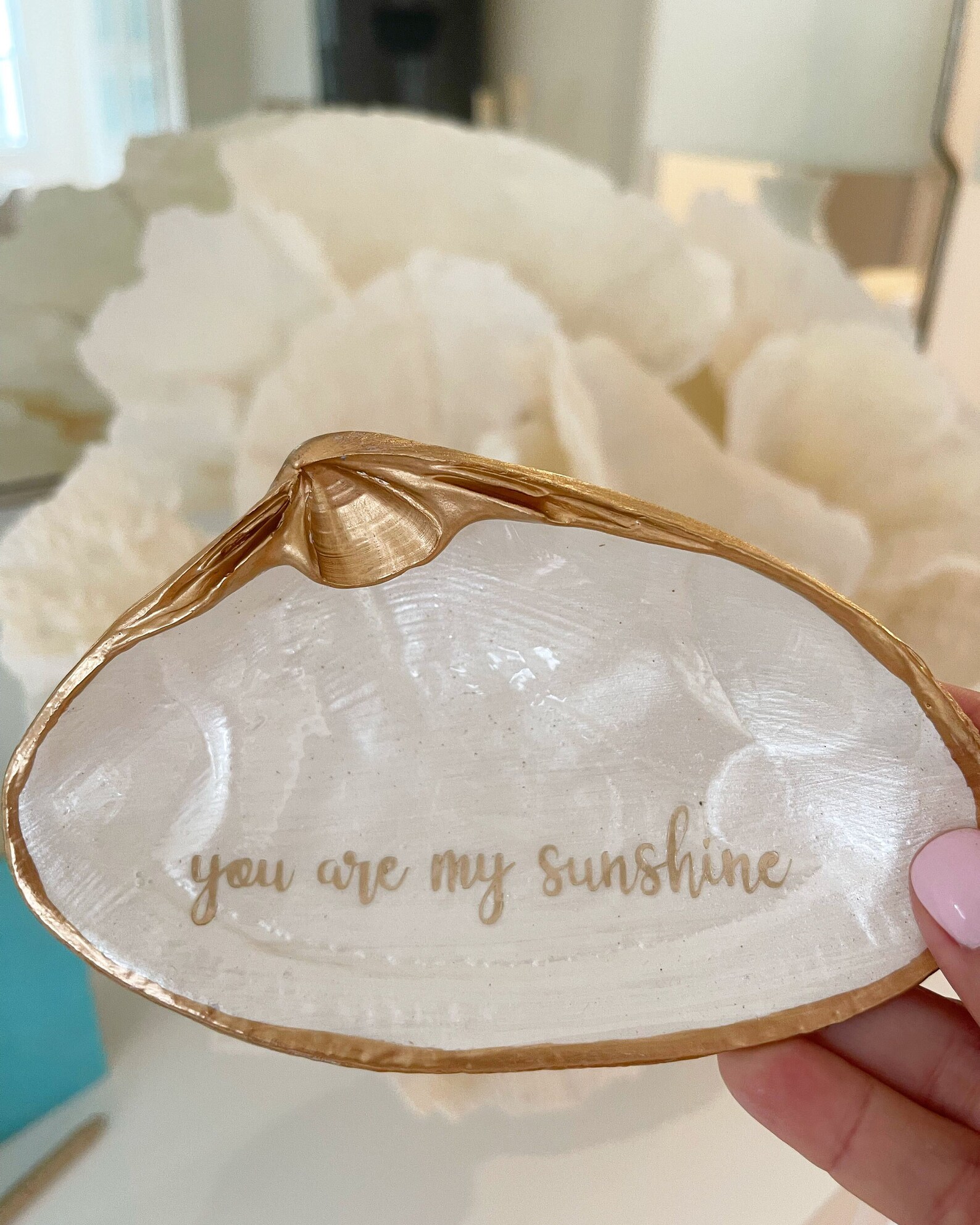 PEARL PAINTED SHELL Trinket/ring Dish - Etsy