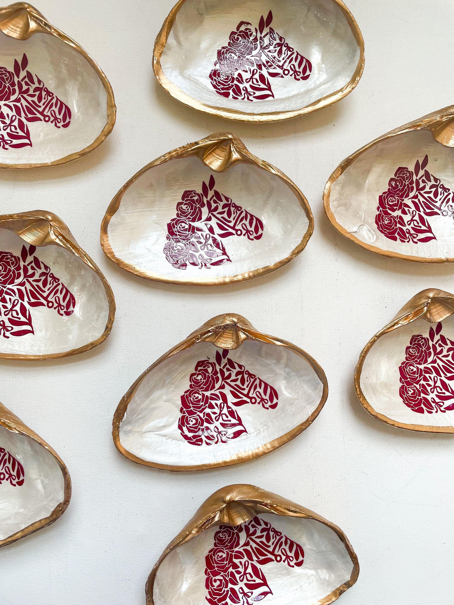 PEARL PAINTED SHELL Trinket/ring Dish - Etsy