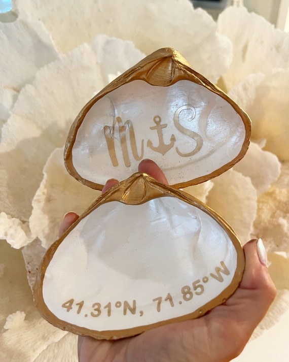 PEARL PAINTED SHELL Trinket/ring Dish - Etsy