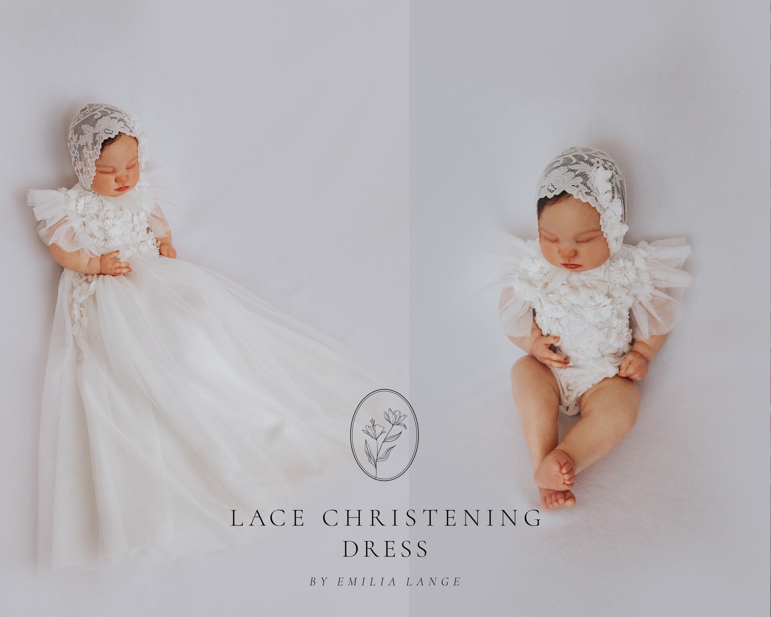 Christening Dress Tulle Christening Gown Christening Gown - Etsy