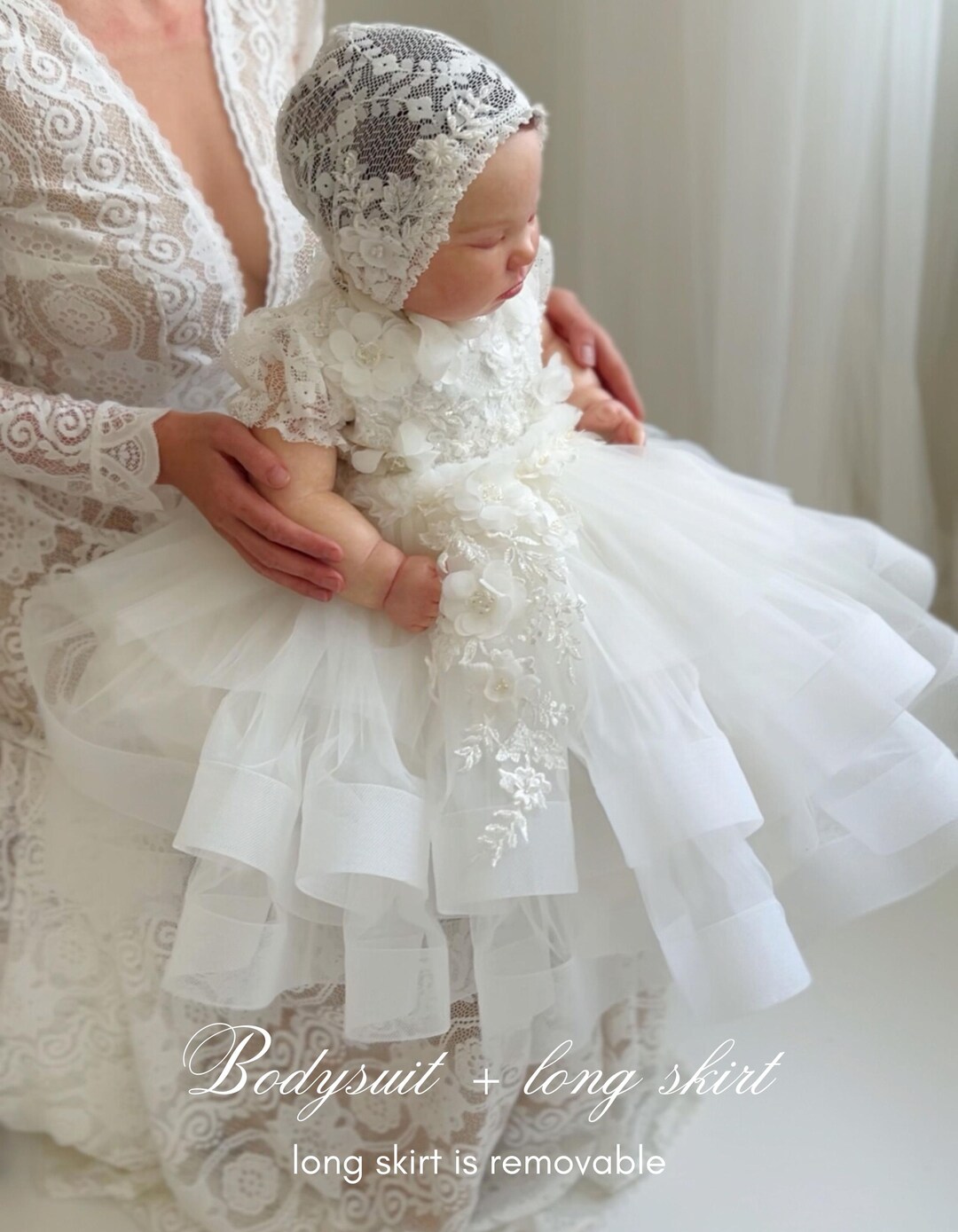 Baptism Dress for Baby Girl, Christening Dress, Christening Gown ...