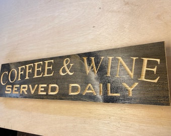 Coffee and Wine Sign - Etsy