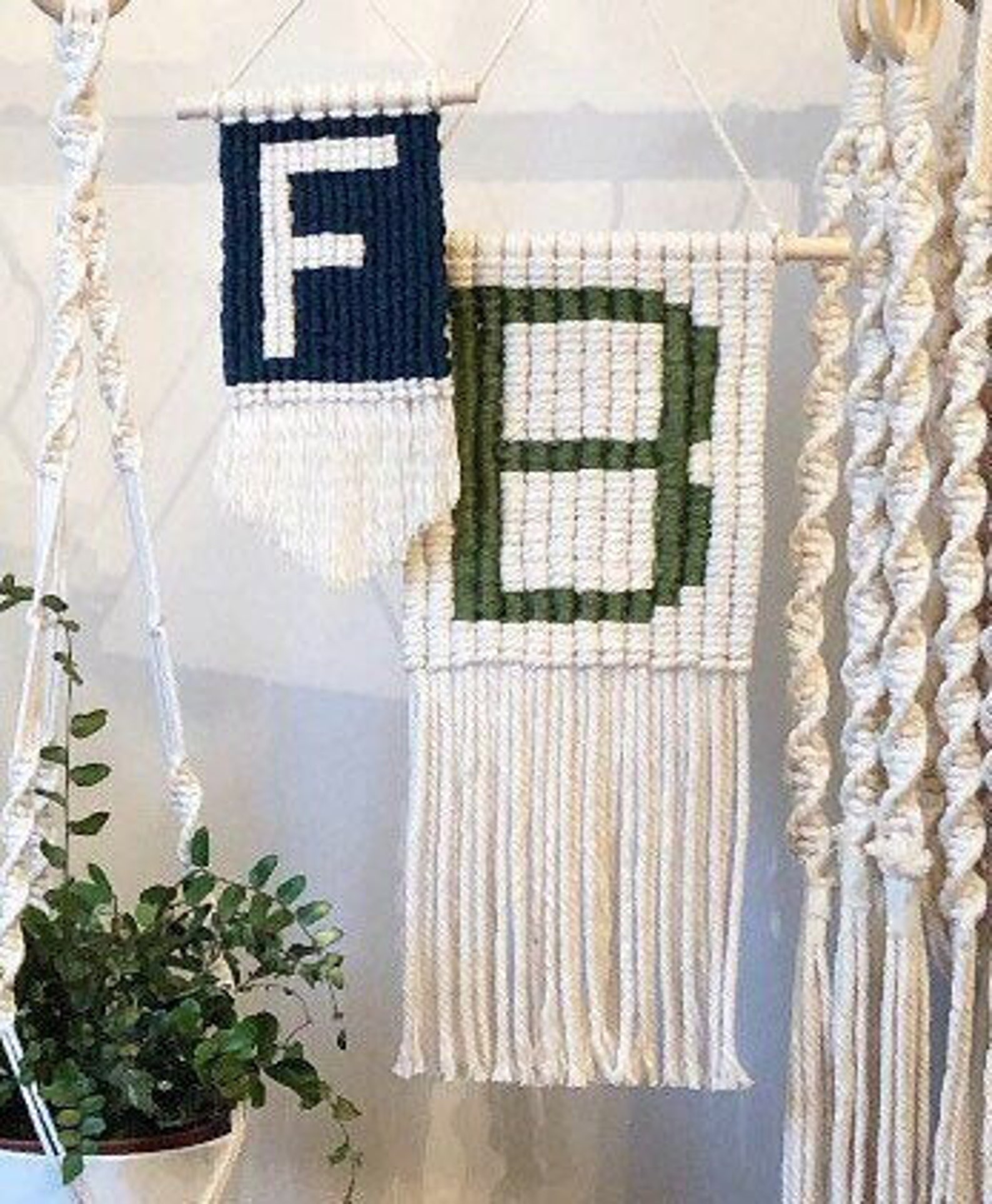Small Macrame Letter Kids Room Nursery Letters Baby | Etsy