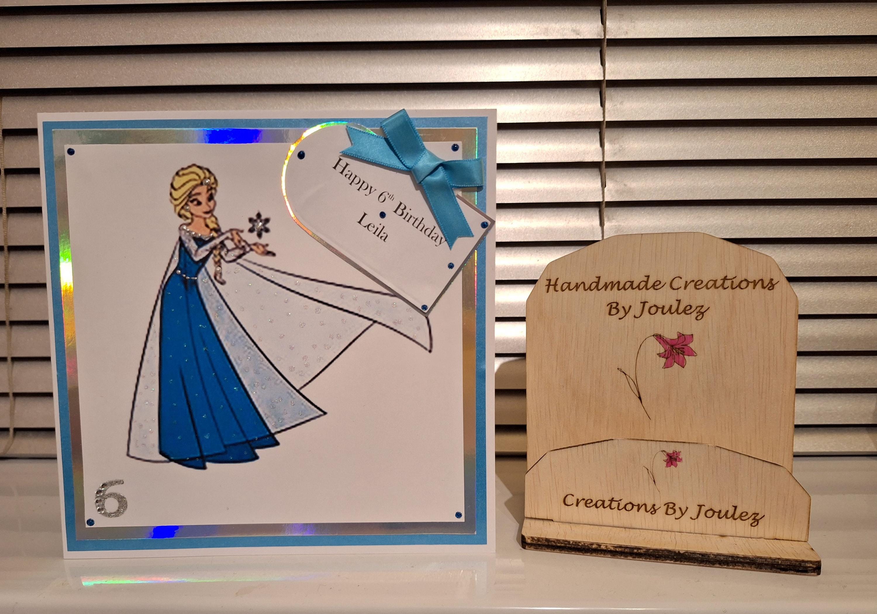 Handmade Girls Frozen Elsa Personalised Card - Etsy
