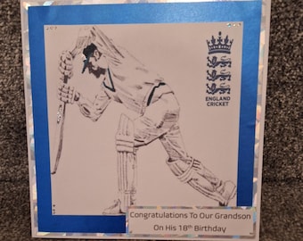 Handmade Cricket Card Can Be Personalised on Request - Etsy UK